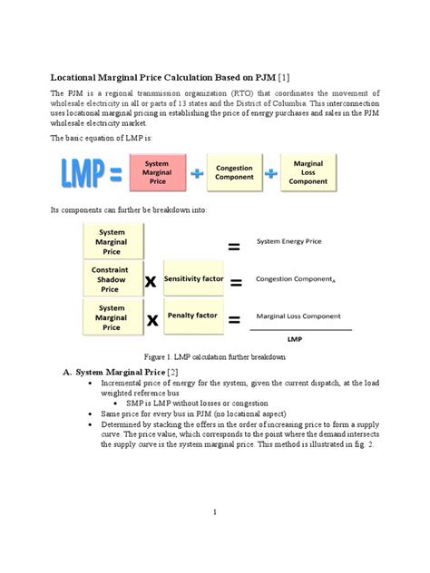 Locational Marginal Price Calculation Based On Pjm Pdf Electric