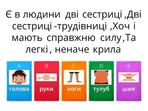зовнішня будова тіла Вікторина