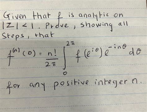 solved given that f is analytic on ∣z∣