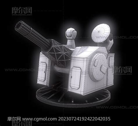 密集阵近防炮OBJ格式模型 其他模型下载 摩尔网CGMOL