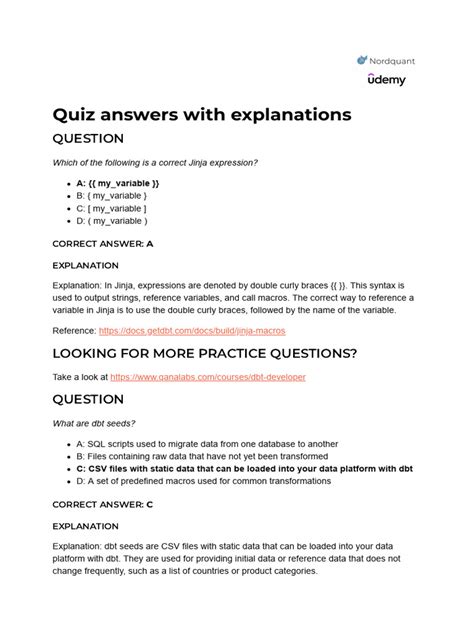 quiz pdf databases table database