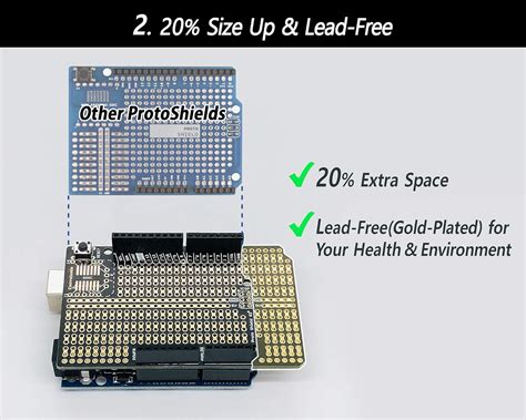 electrocookie arduino prototype shield board kit stackable diy expansion proto pcb for arduino