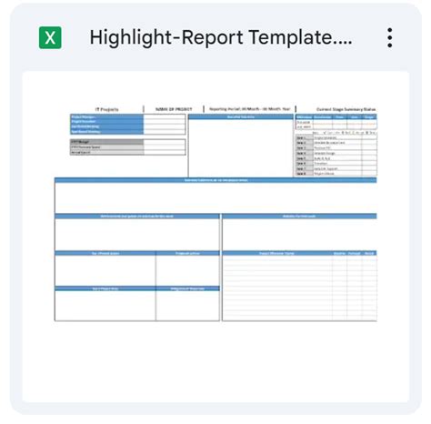 Highlight Report Template Aladiah Consulting