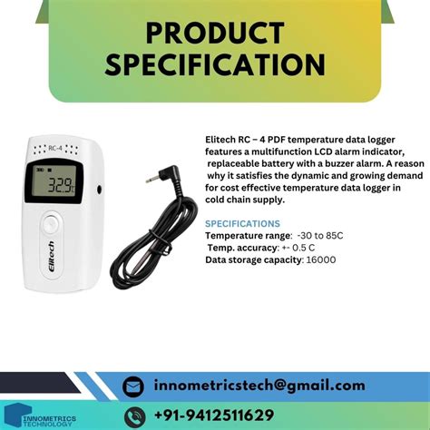 elitech data logger rc 4 at rs 2200 compact data loggers in agra id 2849121326297