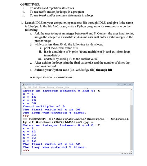 Solved OBJECTIVES I To Understand Repetition Structures Chegg