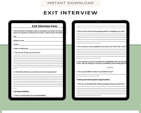 Exit Interview For Employee Human Resources Editable In MS Word PDF And Canva Exit