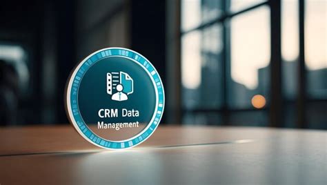 Photo Realistic Crm Icon And Data Management Symbol With Copy Space For