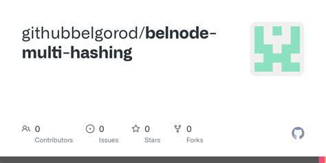 Github Githubbelgorod Belnode Multi Hashing