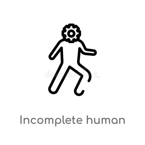 Outline Missing Data On Analytics Line Graphic Vector Icon Isolated Black Simple Line Element