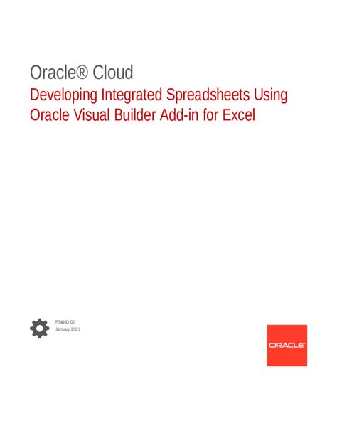 Fillable Online Developing Integrated Spreadsheets Using Oracle Visual