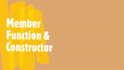 Programming In C Member Function Function Overloading Constructor Youtube