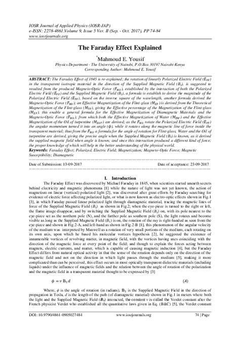 Pdf The Faraday Effect Explained