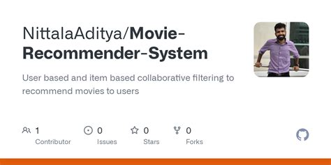 GitHub NittalaAditya Movie Recommender System User Based And Item Based Collaborative