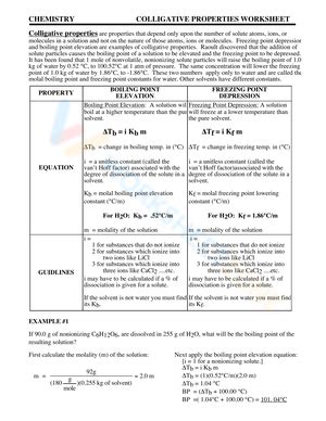 Solved Worksheet Colligative Properties Name A Property Chegg Com Worksheets Library