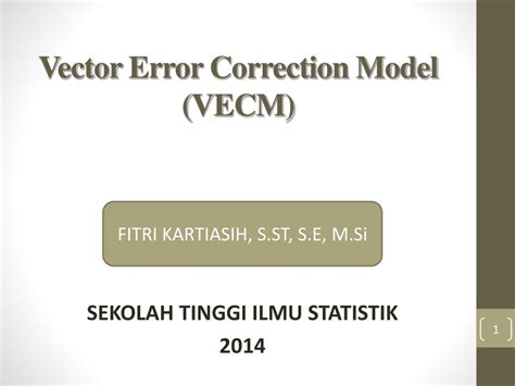 PPT Vector Error Correction Model VECM PowerPoint Presentation Free Download ID