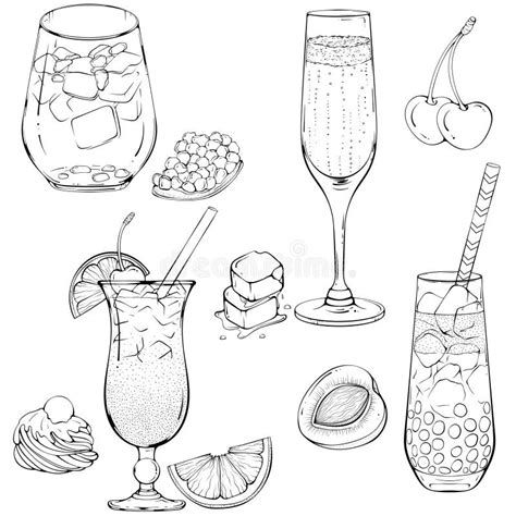 Line Art Various Fruits Stock Illustration Illustration Of Cooking