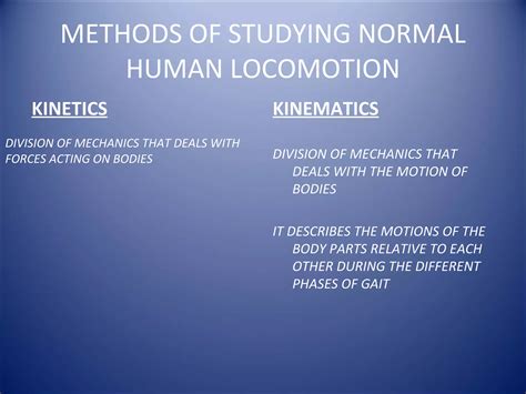 Kinetics And Kinematics Of Gait Ppt Physics Science