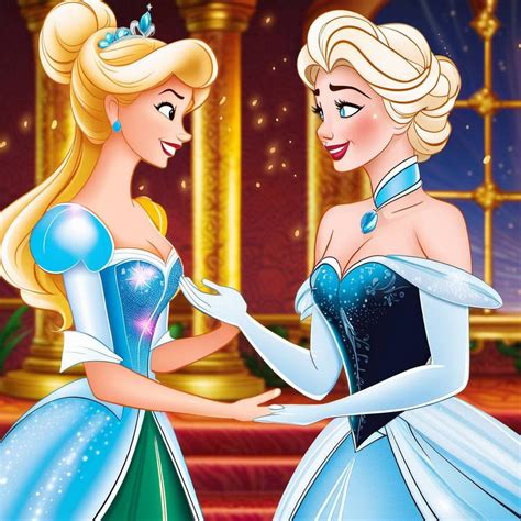 Cinderella And Elsa By Ablondeguynamednoah On Deviantart