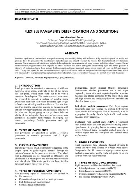 Pdf Flexible Pavements Deterioration And Solutions