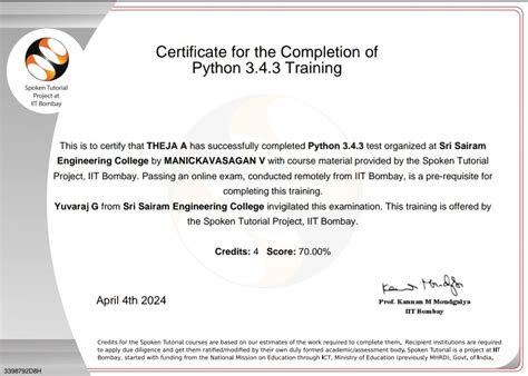 Theja A On Linkedin Python Spokentutorial Learningjourney