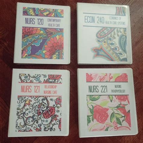 Nursing School Binder Cover For Organization Personalized How To