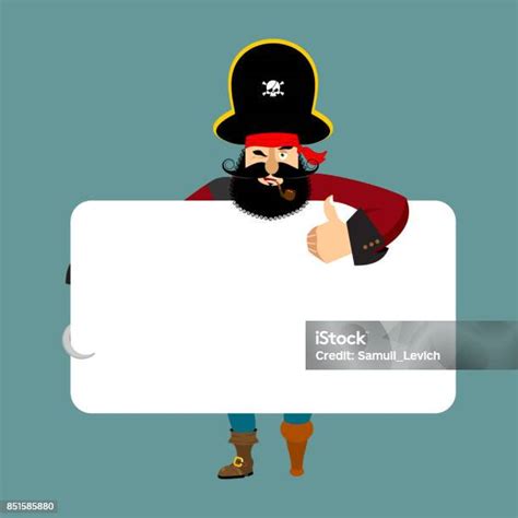 해 적 지주 배너 빈입니다 필리 고 빈 화이트입니다 해 적 즐거운 감정입니다 해 적과 텍스트에 대 한 장소입니다 벡터 일러스트 레이 션 공란에 대한 스톡 벡터 아트 및 기타