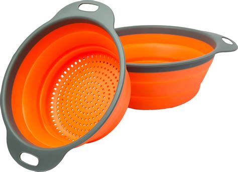 Colander Set 2 Collapsible Colanders Strainers Set By Comfify