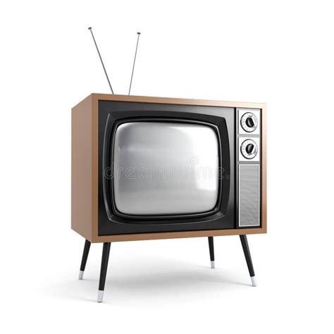 Stylish retro TV stock illustration. Illustration of button - 13005712