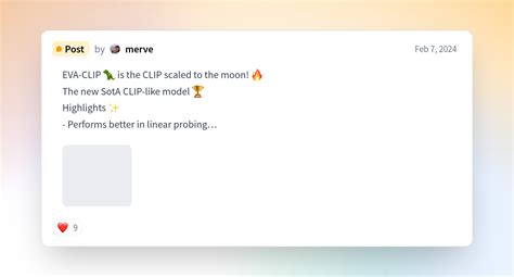 Merve On Hugging Face EVA CLIP Is The CLIP Scaled To The Moon The New SotA CLIP Like Model