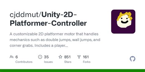 github cjddmut unity 2d platformer controller a customizable 2d