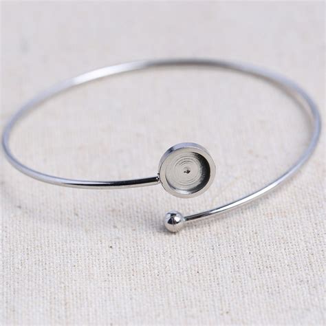 Badu Bg 5 бр Основни заготовки за гривна с маншет от неръждаема стомана подходящи за 8 Mm 12