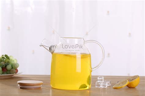 레몬 유리 주전자 사진 무료 다운로드 Lovepik