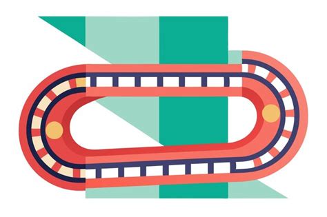 Colorful Circular Track With Geometric Shapes And Patterns Premium Ai Generated Vector