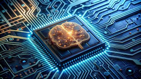 Braincomputer Interface The Future Of Ai And Neural Networks Stock Illustration Illustration