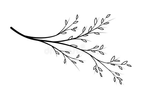 Line Art Branch Stock Vector Illustration Of Branch