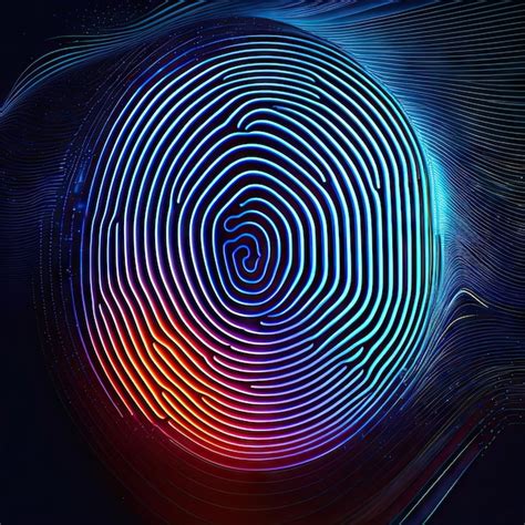 Premium Ai Image Fingerprint Scanning Cyber Security Concept Abstract