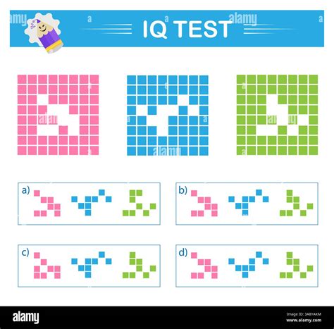 Intelligence Puzzle Logic Question Iq Test Choose The Correct Answer Vector Illustration