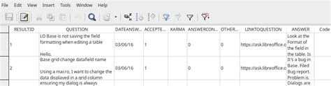 How Can I Wrap Text At Table Database English Ask Libreoffice