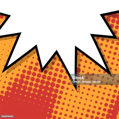 추상 창조적인 개념 벡터 만화 팝 아트 스타일 빈 구름 기둥과 고립된 점 배경 레이아웃 템플릿 판매 배너 빈 음성 버블 세트 그림 하프톤도 서 디자인 개체 그룹에 대한 스톡