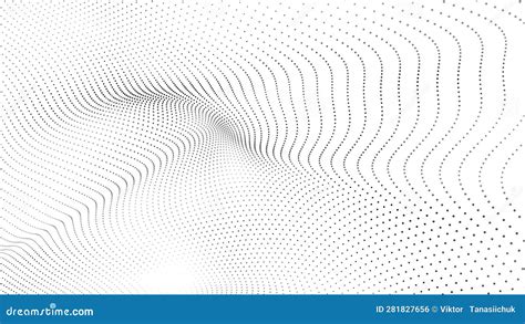 Technology Background Abstract Digital Particle Wave Futuristic Dotted Wave Network