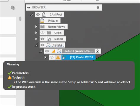 The Wcs Override Is The Same As The Setup When Probing In Fusion