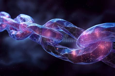 Digital Chain Link Link Protection Chain Of Network Connections Background Blockchain And