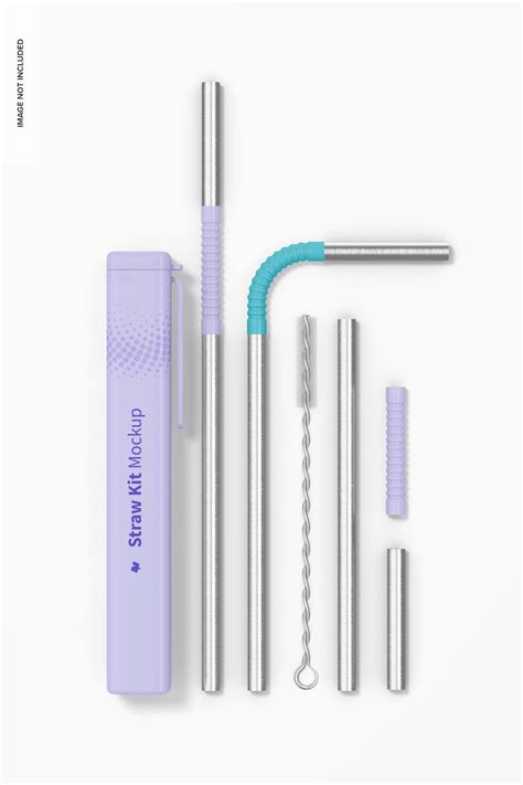 빨대 목업 이미지 Freepik에서 무료 다운로드