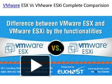 PPT VMware ESX Vs VMware ESXi Complete Comparision PowerPoint Presentation Free To Download