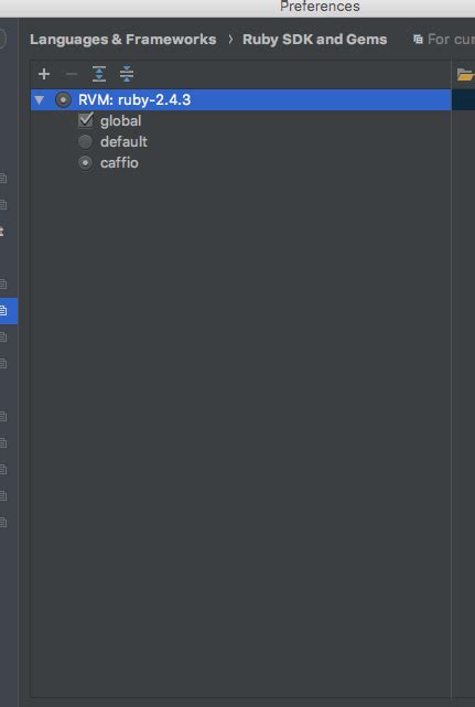 having trouble setting ruby interpreter for a project ides support