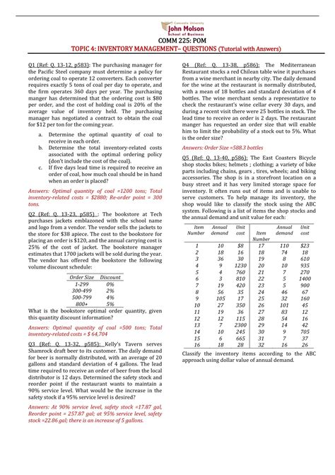 Topic 4 Inventory Management Questions Topic 4 Inventory Management Questions Stuvia Us
