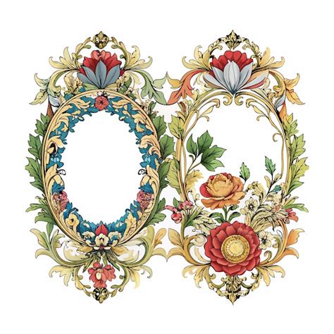 Красивая декоративная цветочная рамка граничная векторная иллюстрация ...
