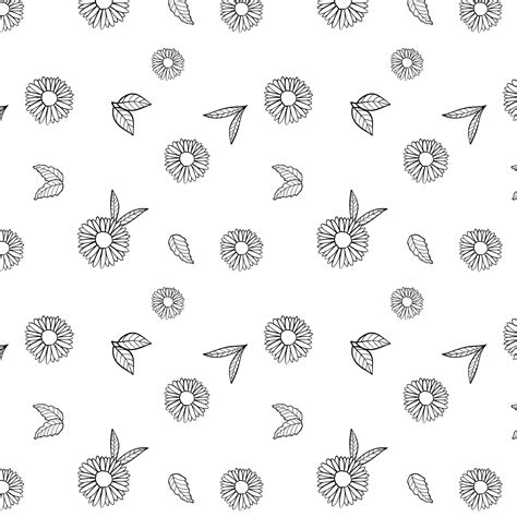 Premium Vector Black And White Floral Digital Paper Floral Pattern