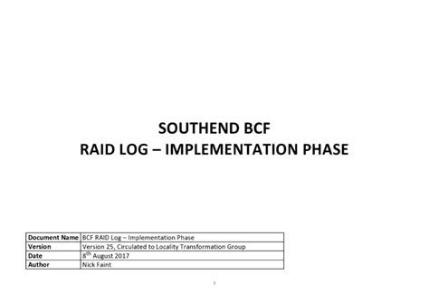 Free RAID Log Templates Trackers Planners