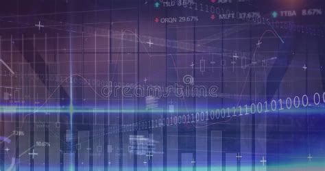 Animation Of Statistical Stock Market Data Processing Against View Of Cityscape From Office